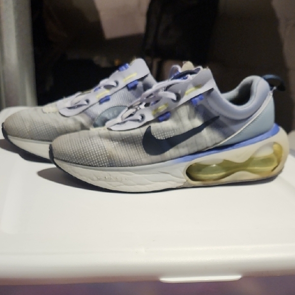 Nike | Shoes | Nike Gray And Blue Air Sneakers | Poshmark